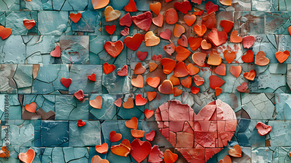 Photo realistic Mother s Day Memory Mosaic Tiles concept: Mosaic tiles ...