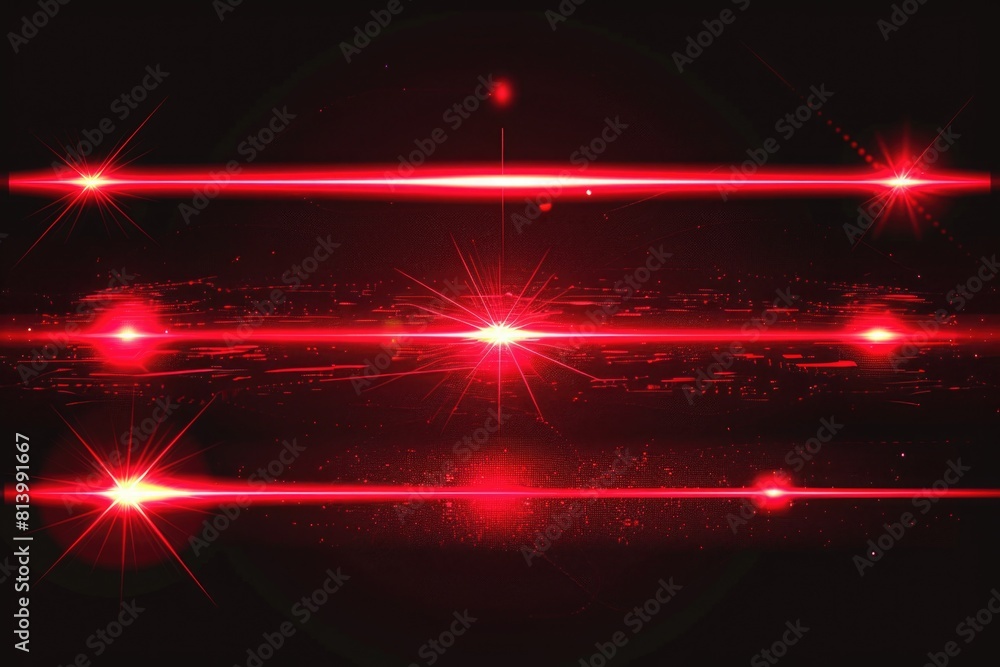 Abstract red light effects on a dark backdrop. Suitable for graphic ...