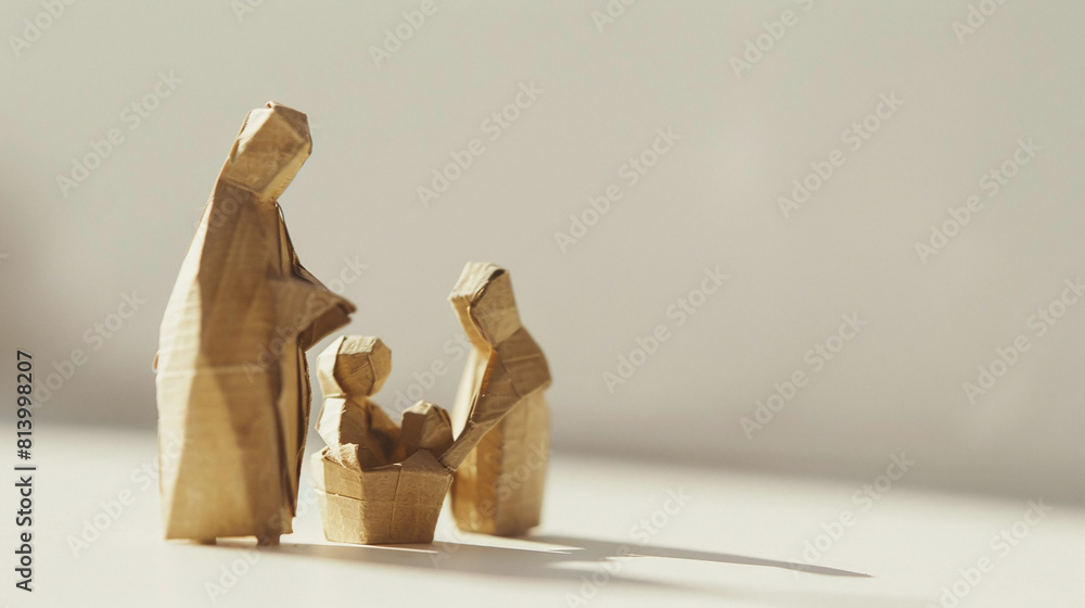 macro tilt-shift photography of tiny cardboard handmade figure of ...