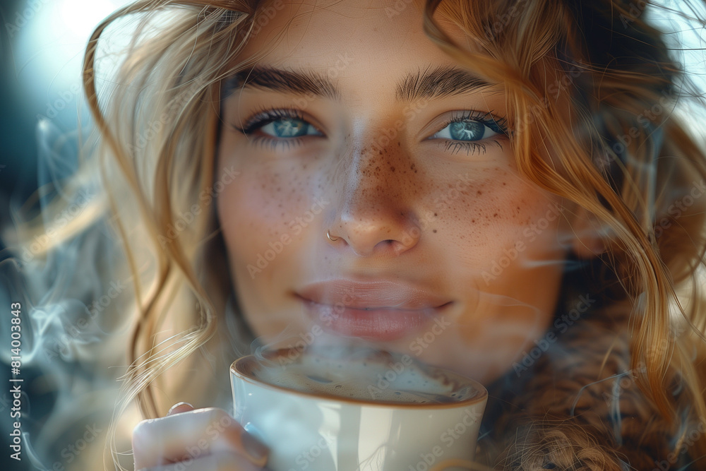 Coffee and Beauty: Stunning Photos of a Model Enjoying Her Hot Drink ...