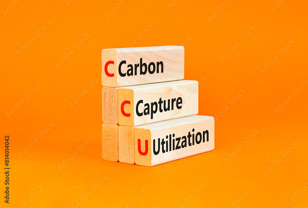 CCU Carbon capture utilization symbol. Concept words CCU Carbon capture ...