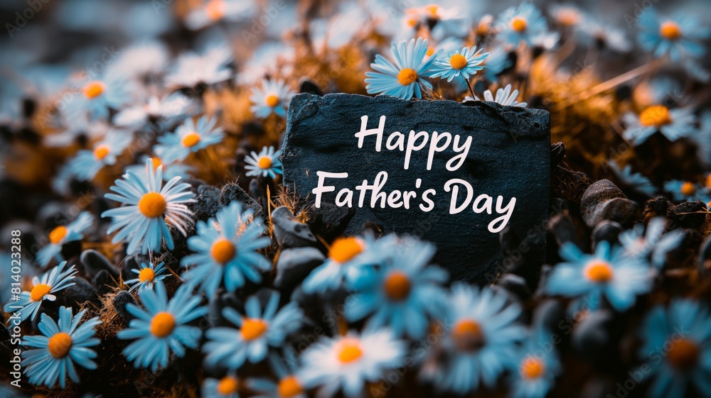 Charming Father's Day greeting card background with Happy Father's Day ...