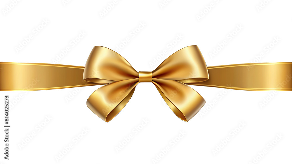 Gold Ribbon Banner - A flowing gold ribbon banner, elegantly draped ...