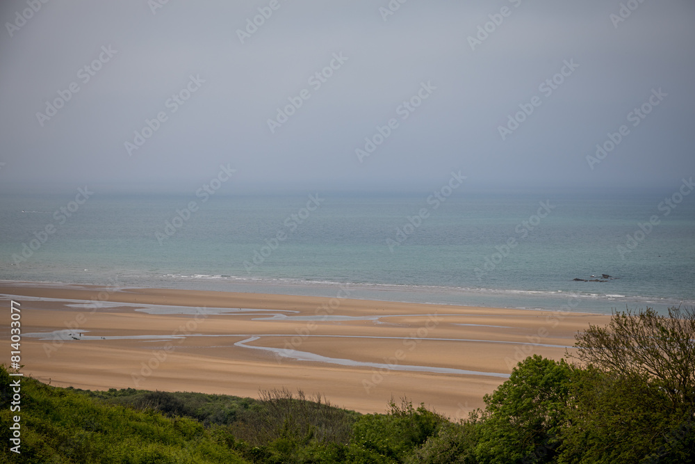 Plage du débarquement de Omaha Beach à Colleville-sur-Mer Stock Photo ...