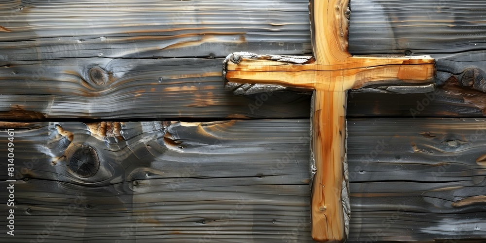 Wooden Ash Cross: Symbolism in Religious Ceremonies. Concept Religious ...
