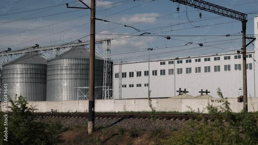 Agricultural Silos, Sky photography, Silo technology. Silos and white ...
