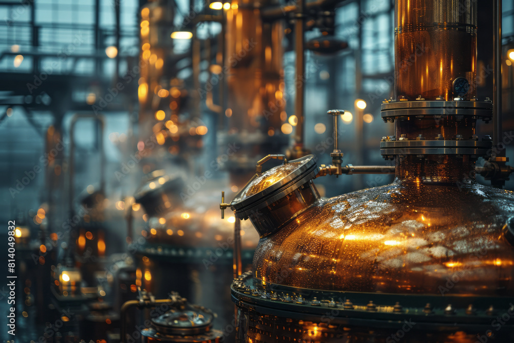 Art piece illustrating the distillation process of rum, focusing on the ...