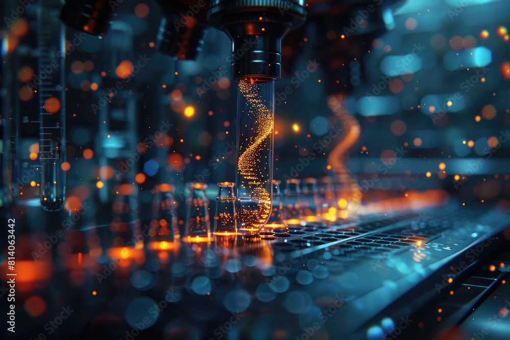 PCR Machines for DNA Amplification: Futuristic Bioengineering Backdrop ...