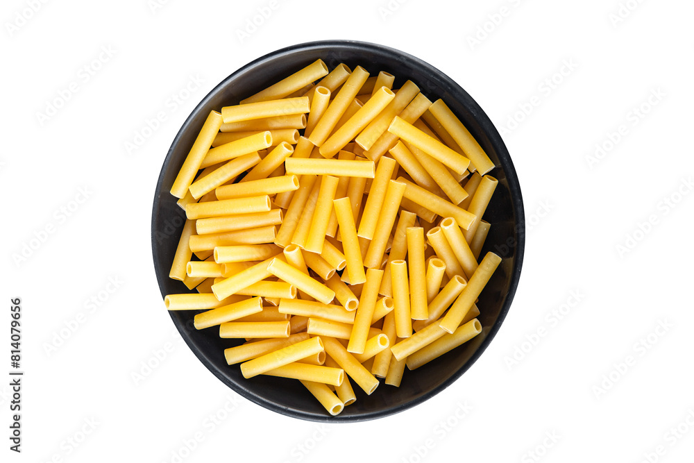 raw pasta cooking tortiglioni appetizer meal food snack on the table ...