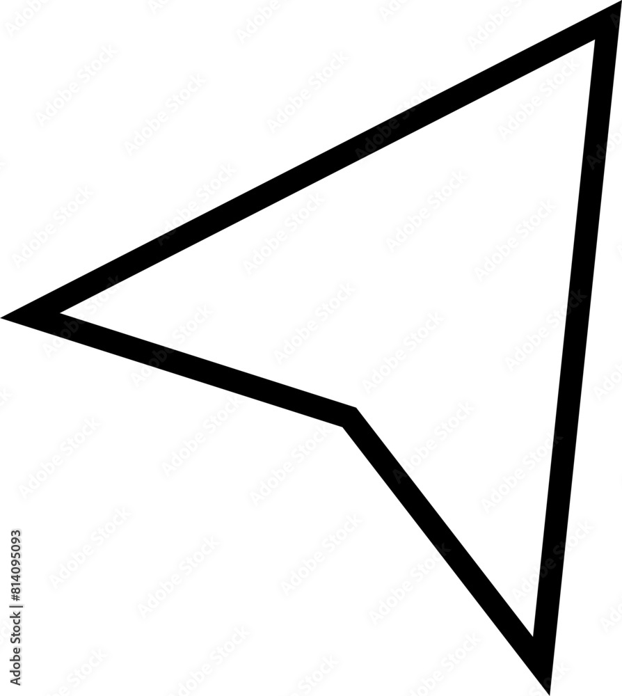 Curser vector graphic black icon. Computer or laptop mouse pointer ...