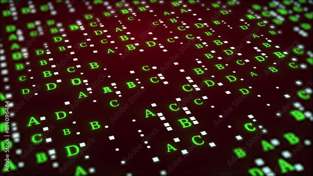 Digital Computer Alphabet Animation, High Tech Animated Alphabet With ...