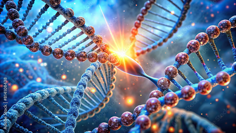 An illustration of a gene editing process with CRISPR-Cas9 ...