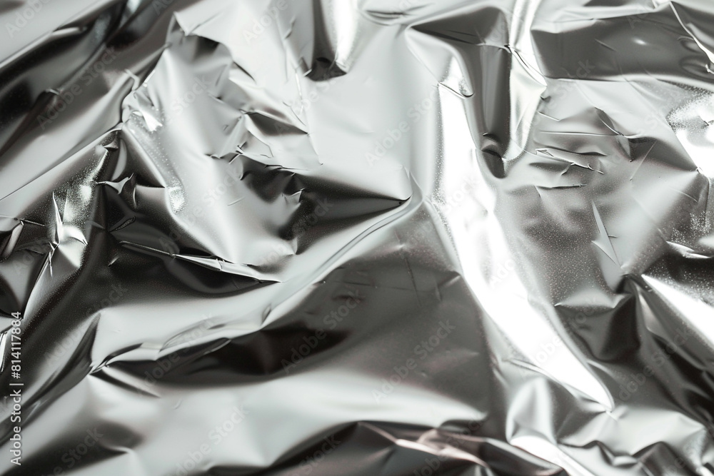 Reflective silver paper texture with a mirror-like quality and crisp ...
