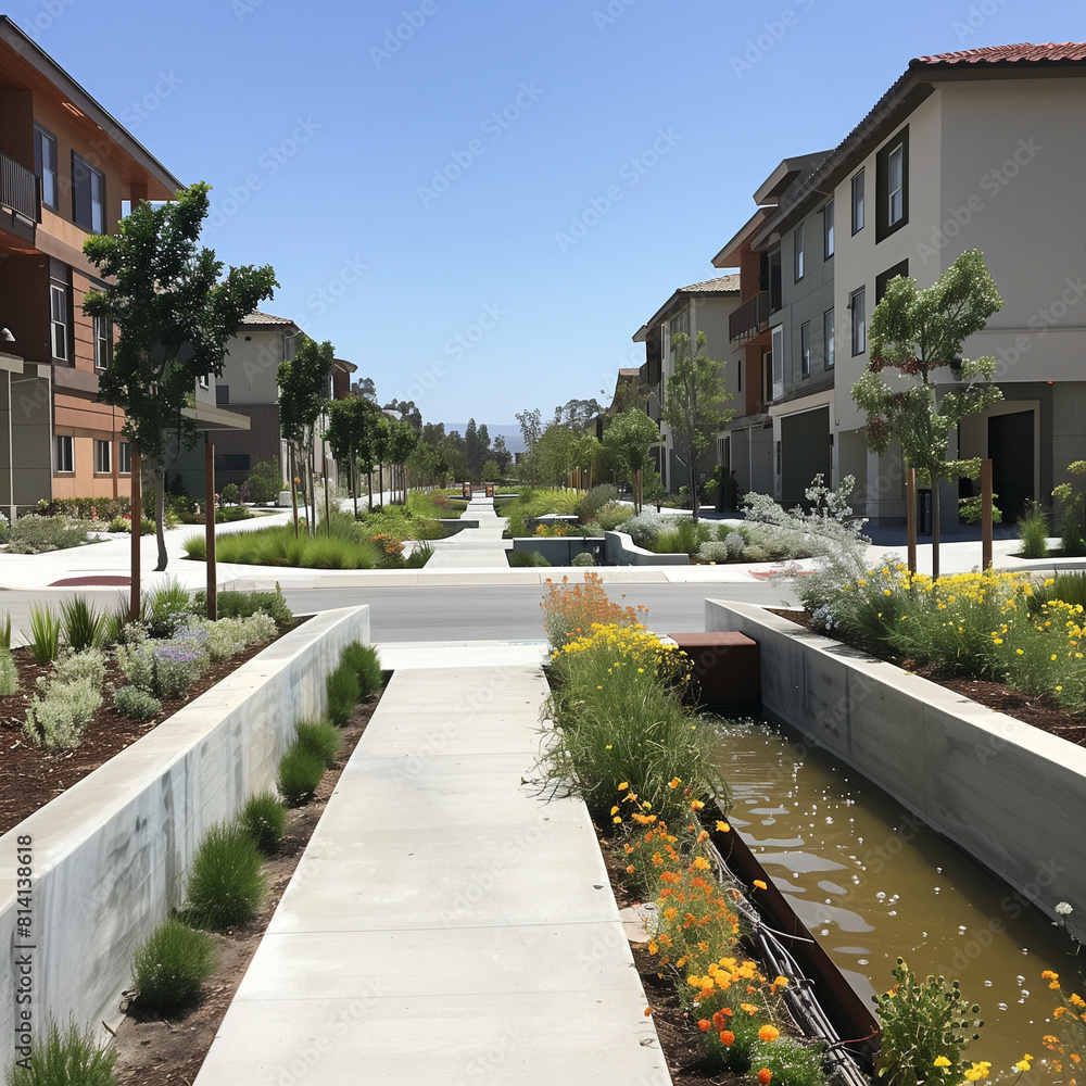 Water Management Excellence: Stormwater Retention Basin in a New ...