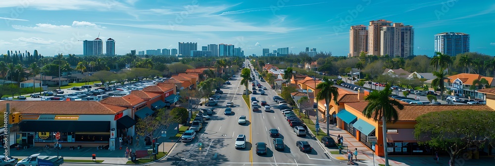 Foto de Aerial drone view of commercial area of the Nautilus ...