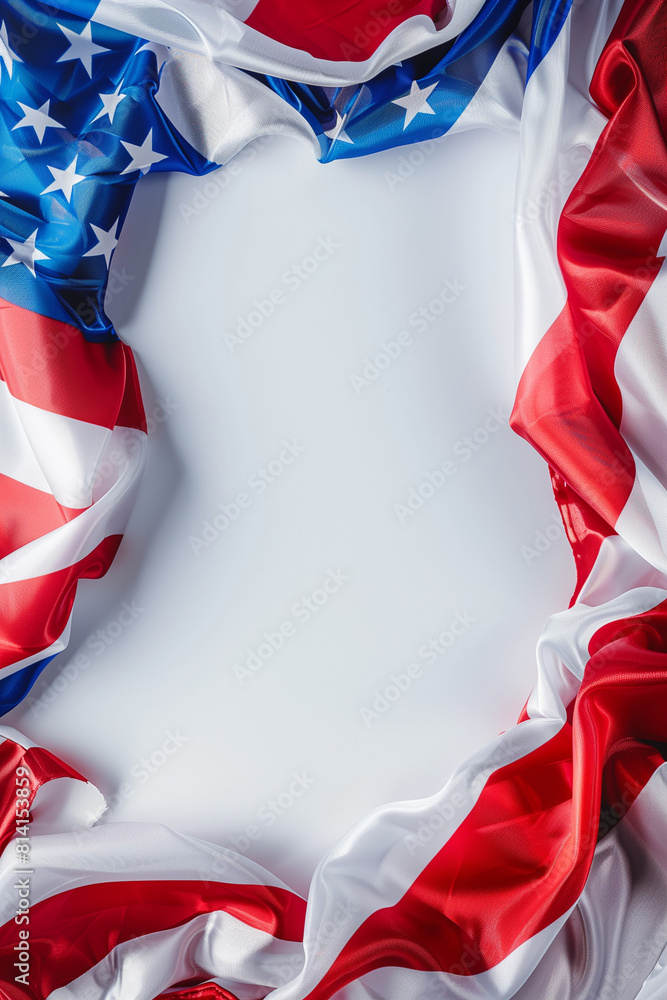 American patriotic background with copy space. American flag ...