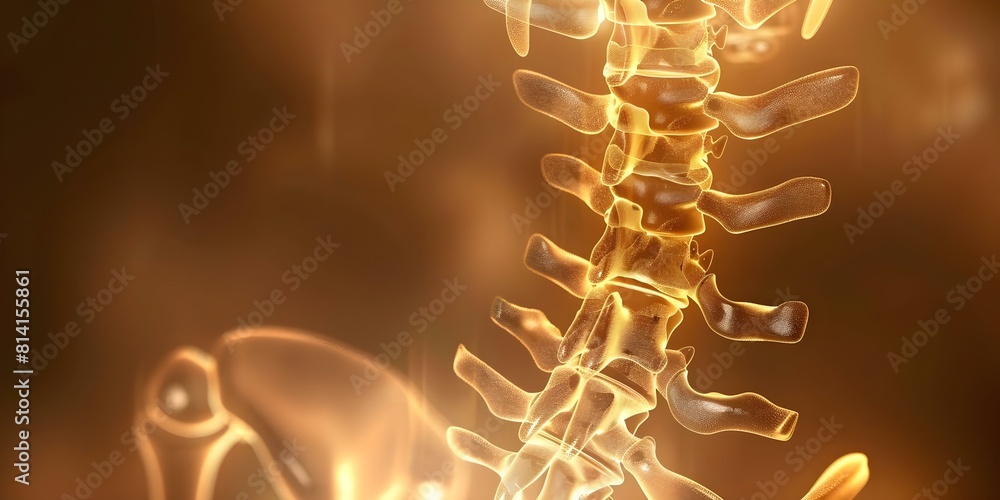 D Visualization of Lumbar Spine with Herniated Disc and Nerve ...