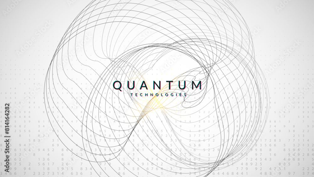 Quantum Background. Science vector: digits of the future. Partial ...