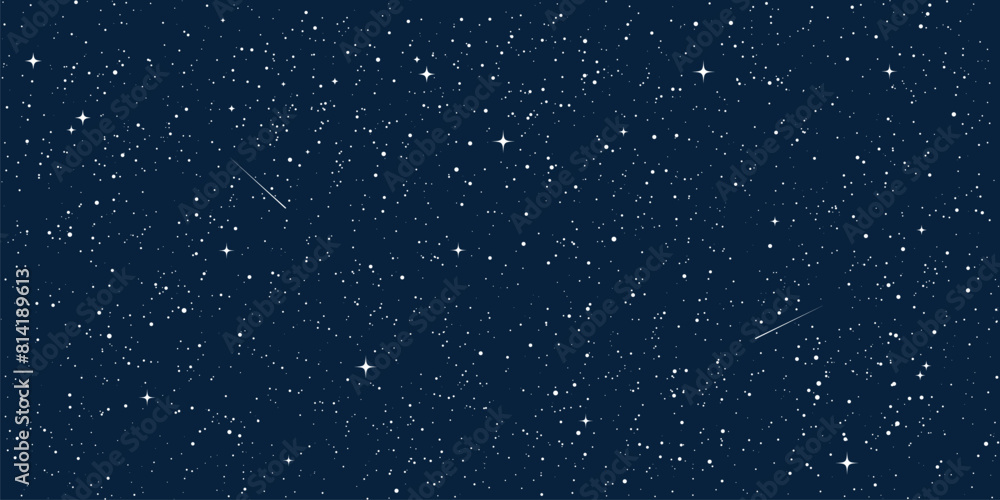 Space stars background, Cartoon starry illustration. Universe starry ...