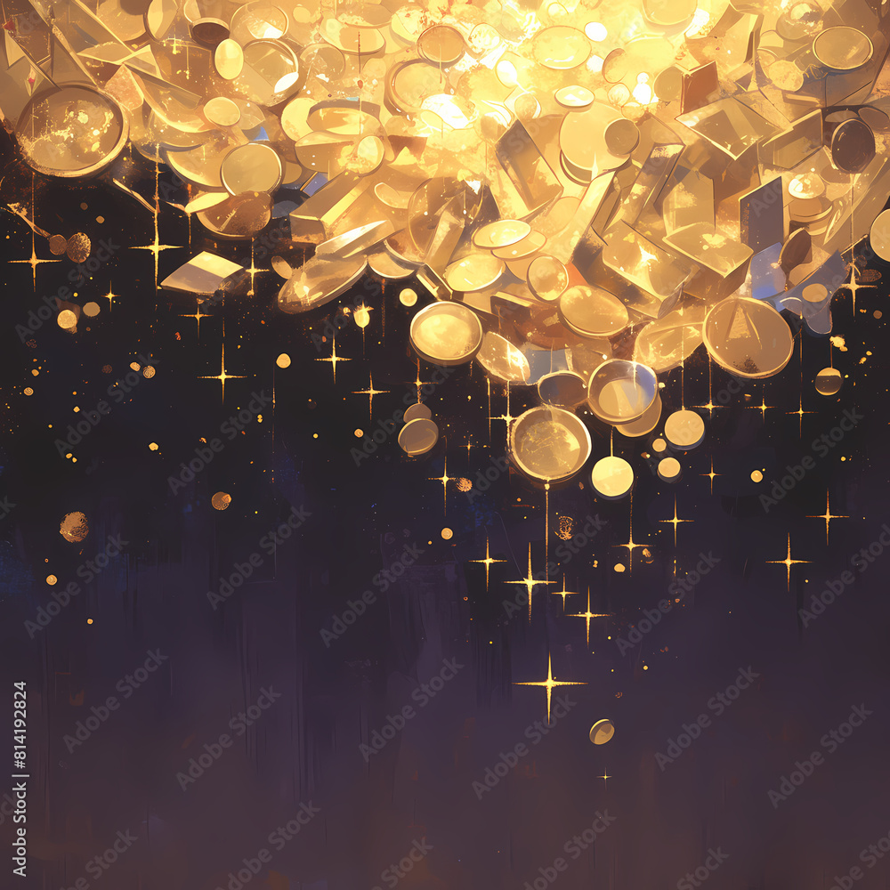 Glittering Golden Confetti Showers: A Symbol of Lavish Success and ...