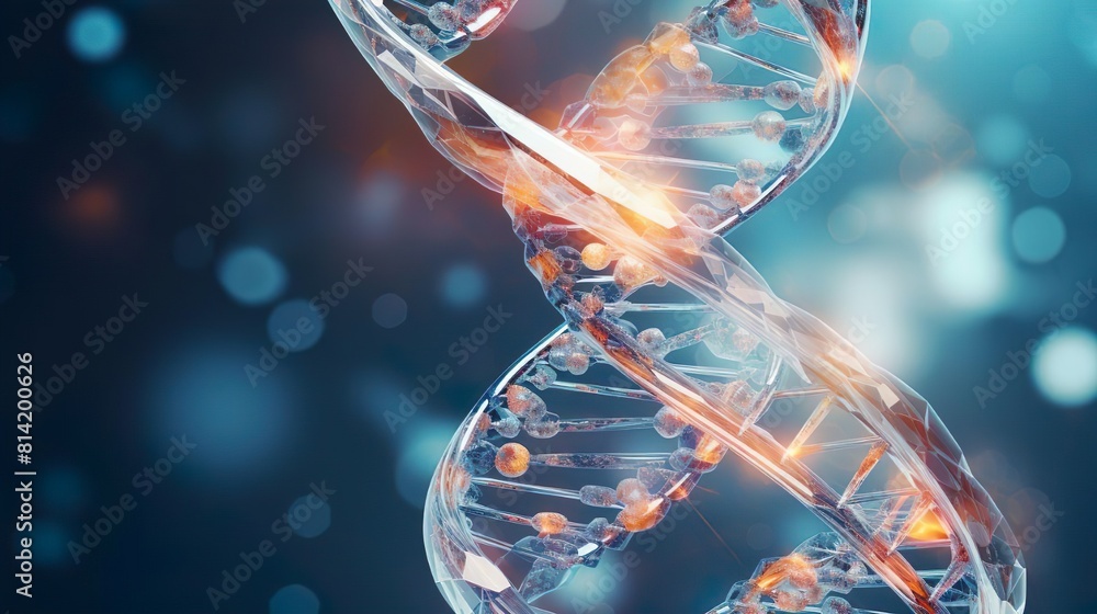 DNA molecule structure. Dna double helix. Medical science research of chromosome DNA genetic ...