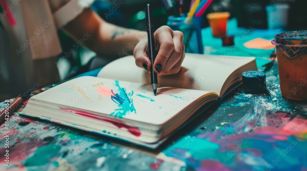 Innovative study tools. bullet journals, mind maps, doodle art, color ...