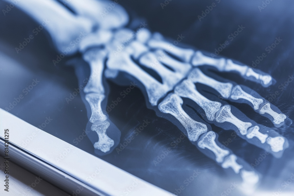 X-Ray Image of Human Hand Bones Stock Photo | Adobe Stock