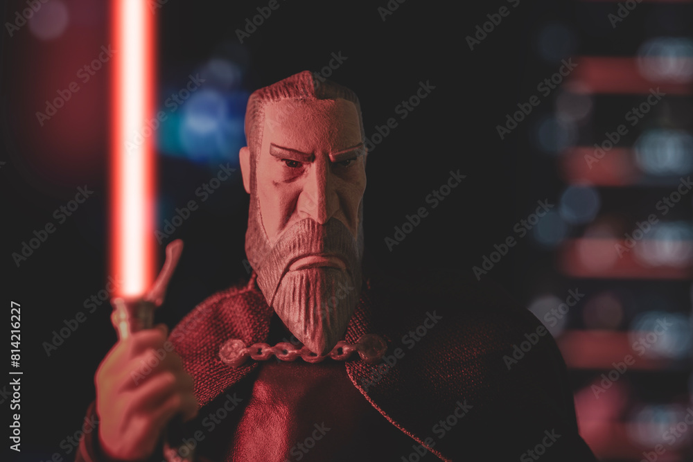 NEW YORK USA, MAY 20 2024: Sith lord Darth Tyranus - Count Dooku ...