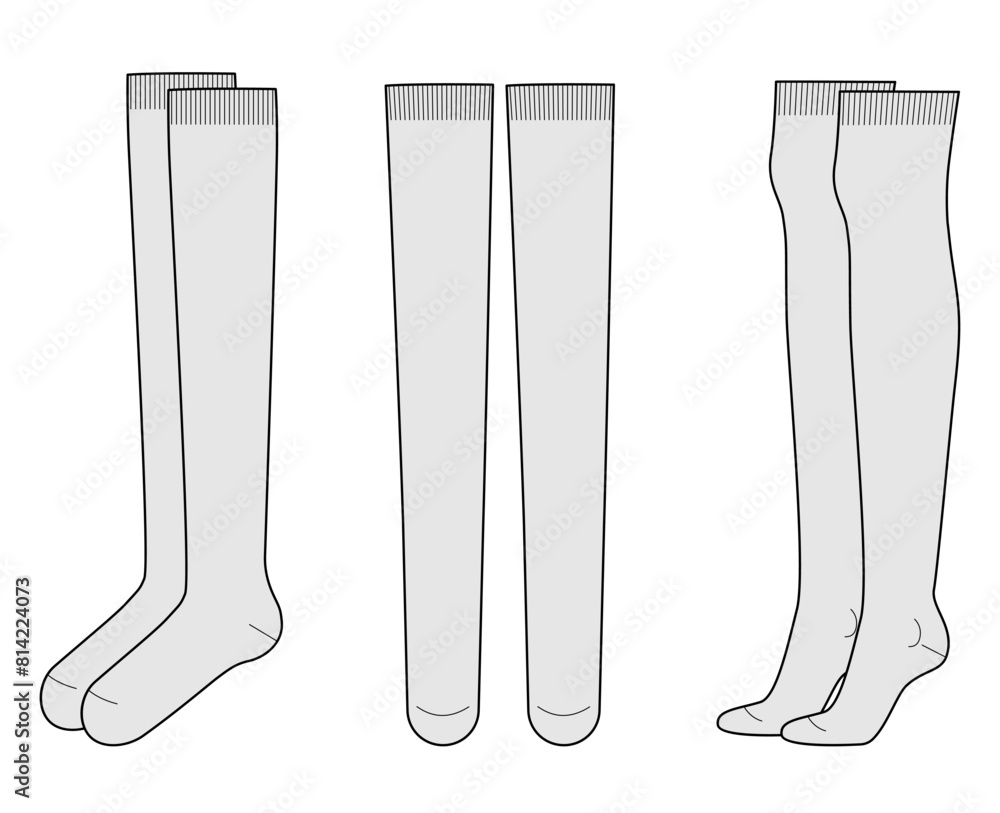 Over-the-knee Socks length set. Fashion hosiery accessory clothing ... Over-the-knee Socks length set. Fashion hosiery accessory clothing ...