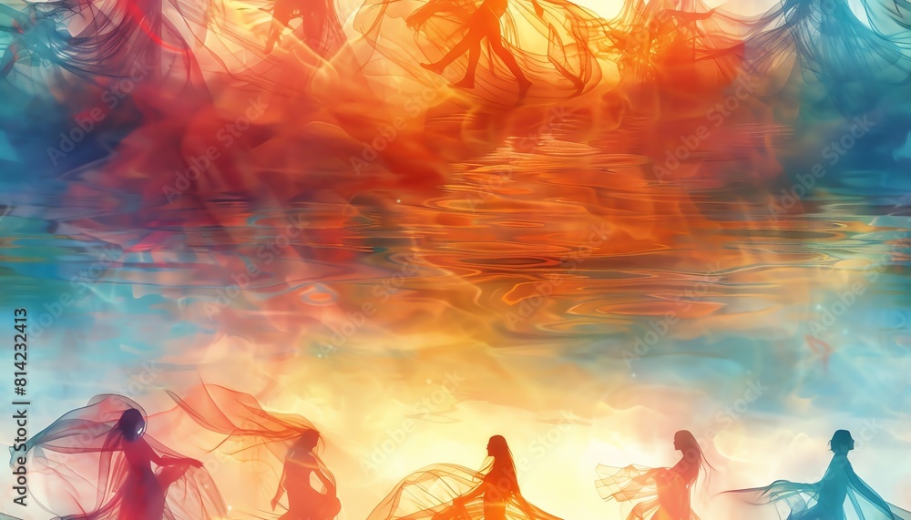 Capture a striking fusion of futuristic technologies and traditional ...