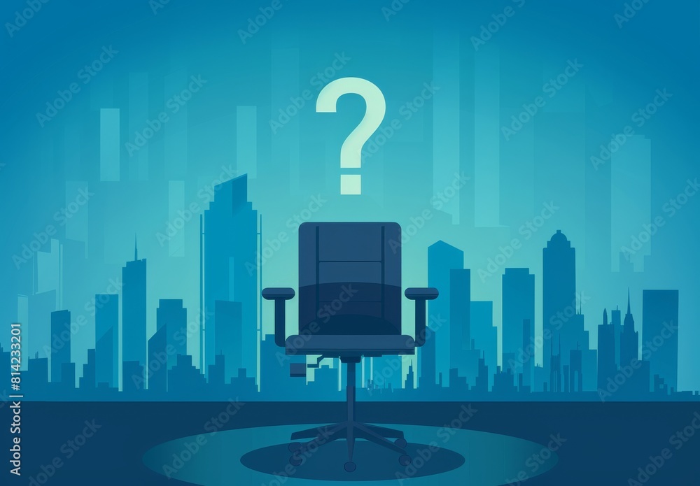 Vector illustration of a business hand holding a question mark above an ...