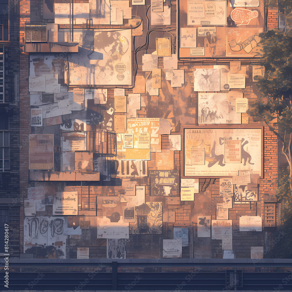 Colorful City Wall Art: The Art of Urban Expression Stock Illustration ...