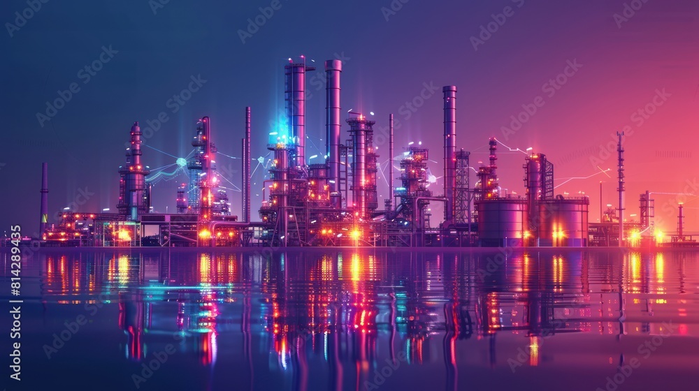 Oil and Gas Refinery with Storage Tanks: Infrastructure for Production ...