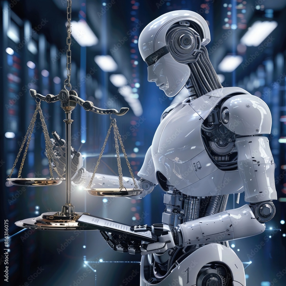 AI ethics or AI Law concept. Developing AI codes of ethics. Compliance ...