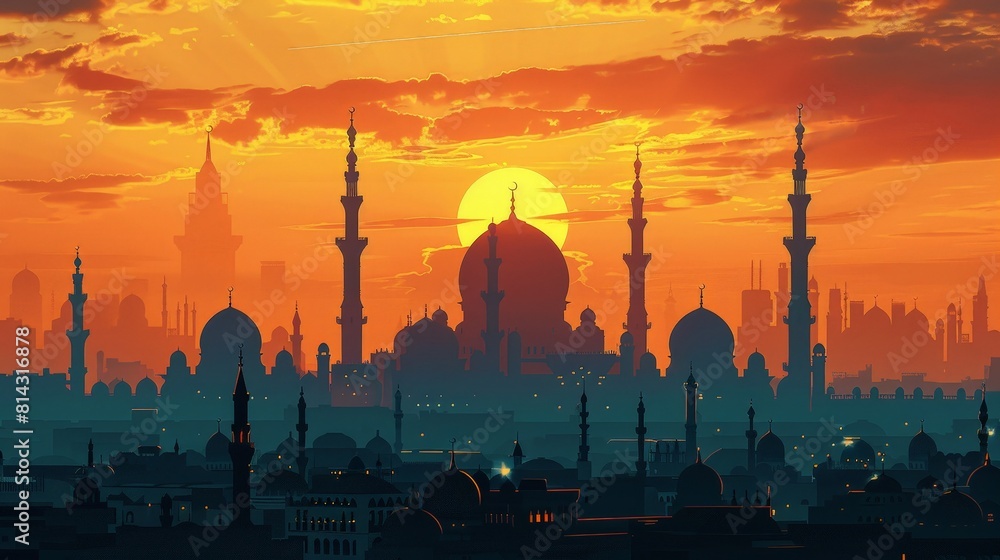 Vector Graphic of Important Islamic Symbols Stock Illustration | Adobe ...