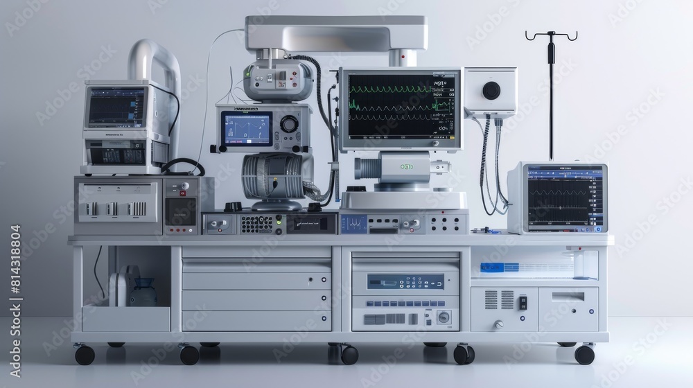 Anesthesia machine with multiple vaporizers and patient monitoring ...