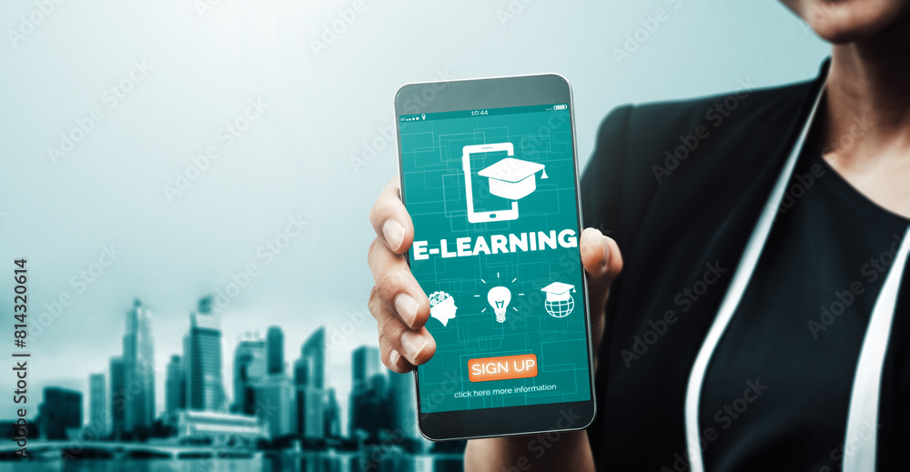 E-learning and Online Education for Student and University Concept ...