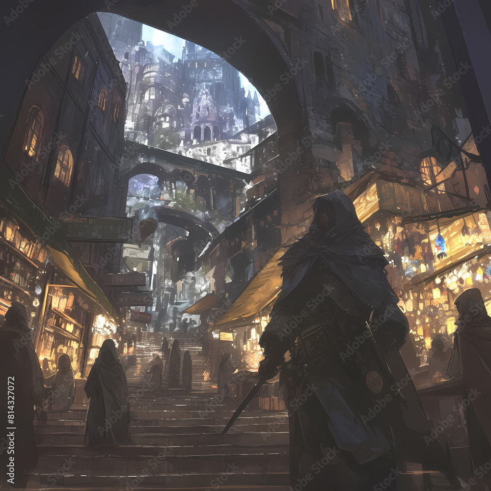 Explore the ancient alleyways of a mystical city filled with rich ...