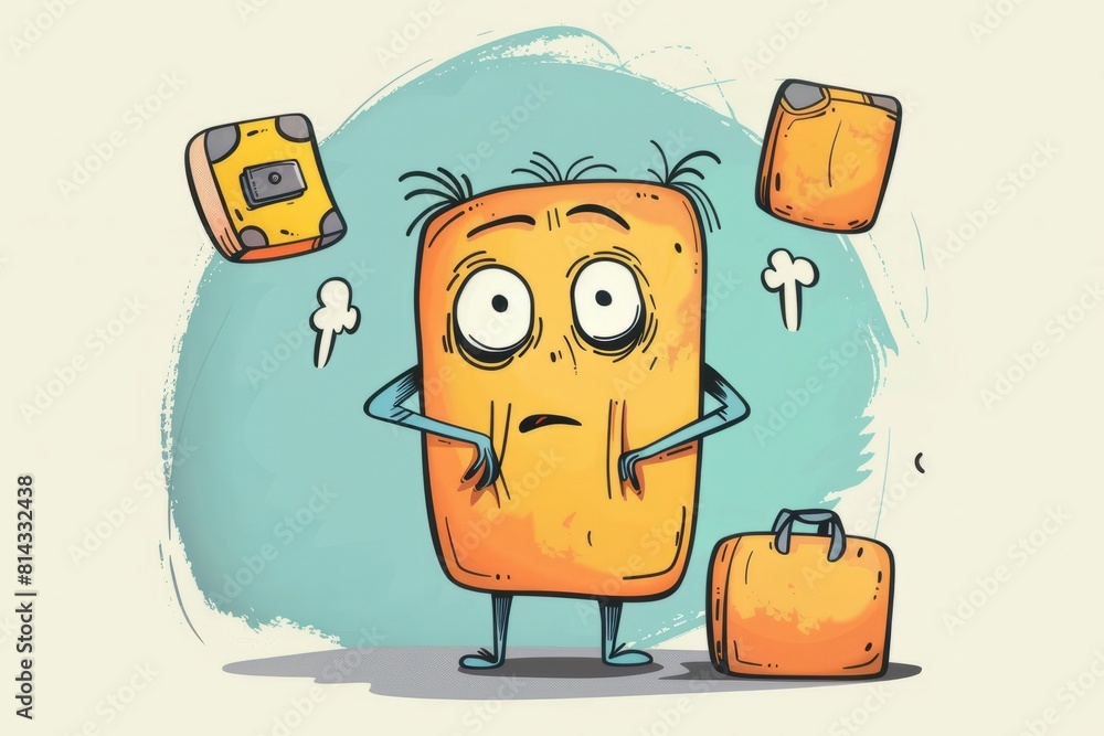 Cartoon cute doodles of a character refusing to share or help others ...