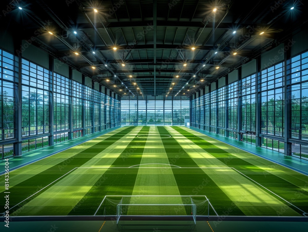 An overhead shot of the newly built indoor large-scale dynamic youthful ...