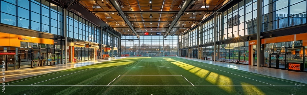 An overhead shot of the newly built indoor large-scale dynamic youthful ...