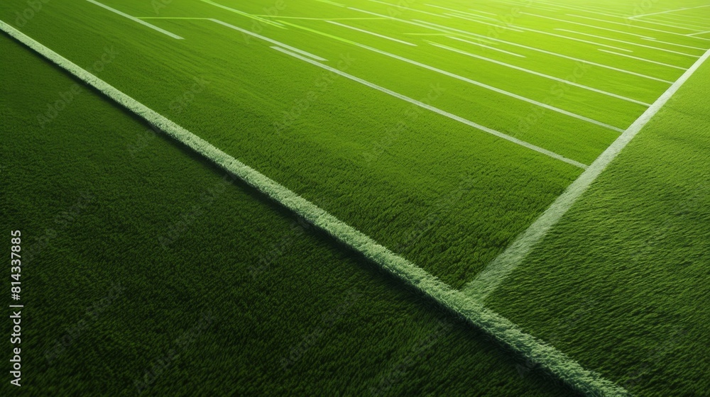 Close-up of artificial turf, grass track and field track on soccer ...