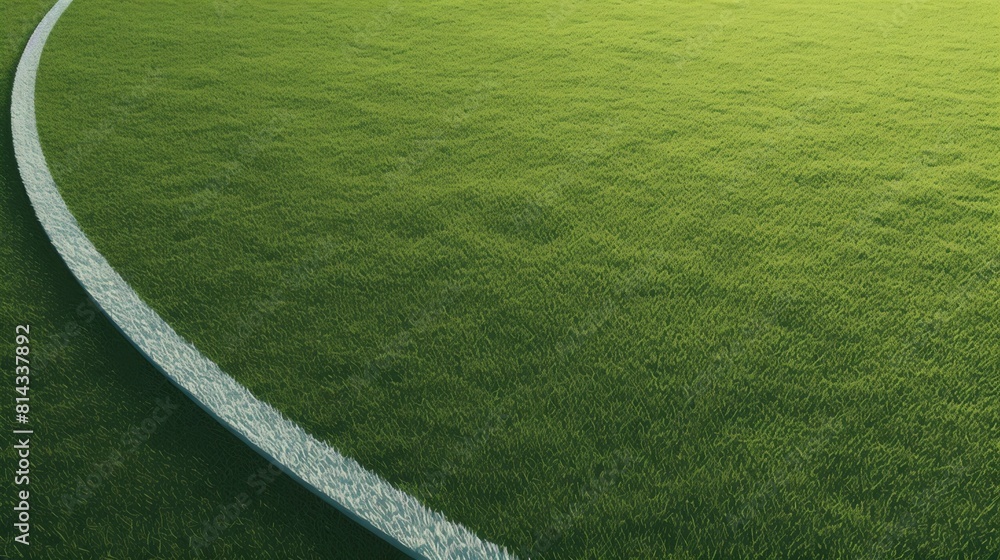 Close-up of artificial turf, grass track and field track on soccer ...