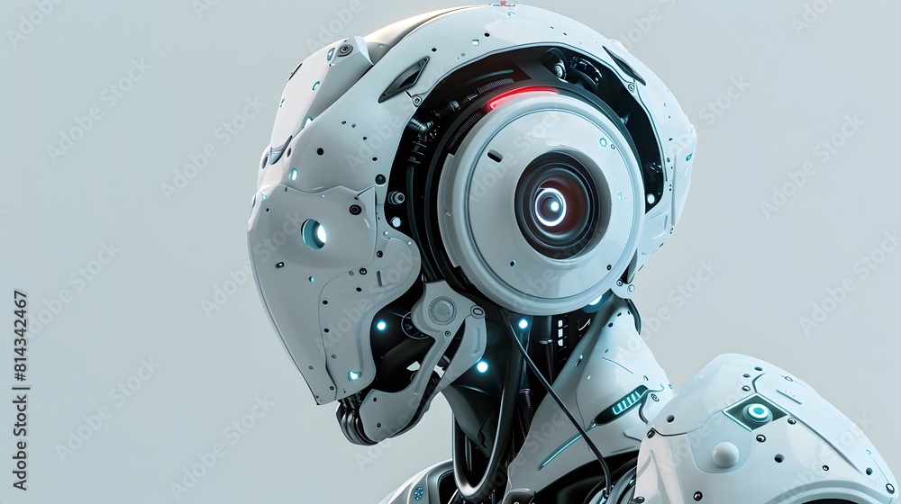 high-tech intelligent robot model with gr Stock Photo | Adobe Stock