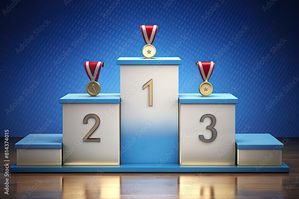 Winner Podium Ranking First Second Third 123 Place Stock Illustration ...