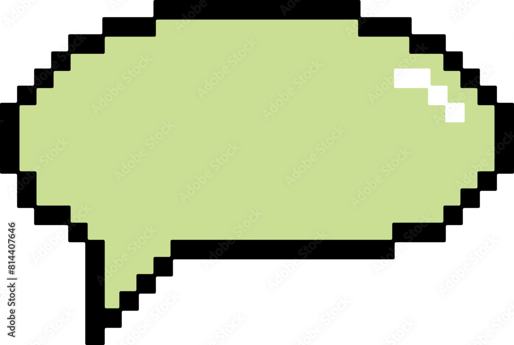Pixel speech bubble. video game text box Stock Vector | Adobe Stock