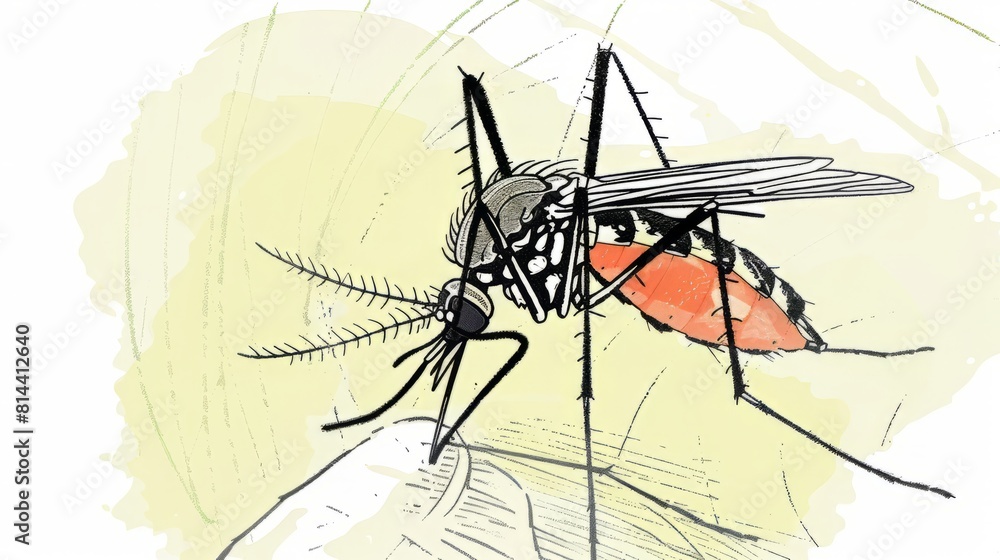 Ilustração do Stock: Dengue break bone fever. A viral infection that ...
