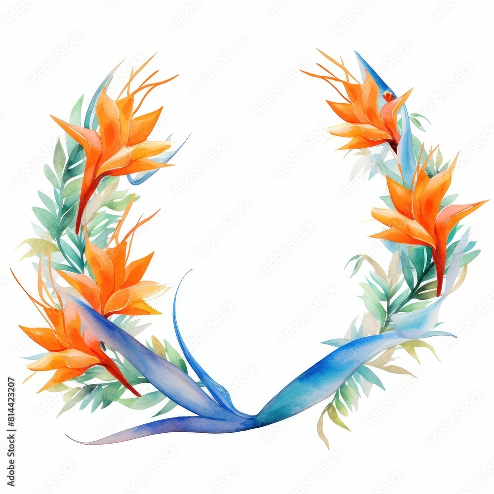 bird of paradise themed frame or border for photos and text.featuring ...