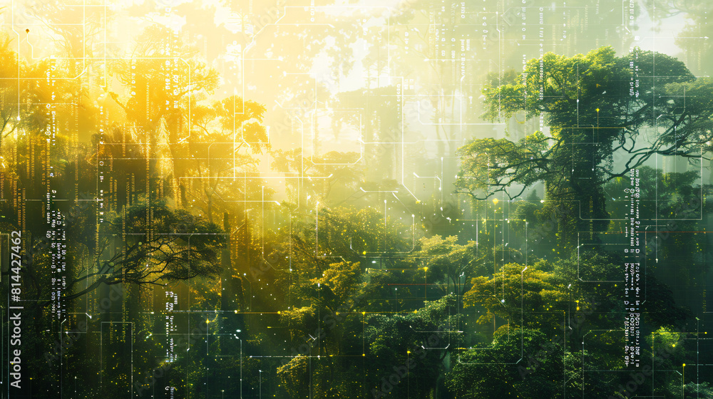 A detailed visual representation of an ecosystem integrated with ...