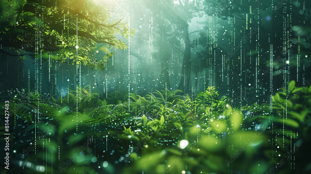 A detailed visual representation of an ecosystem integrated with ...